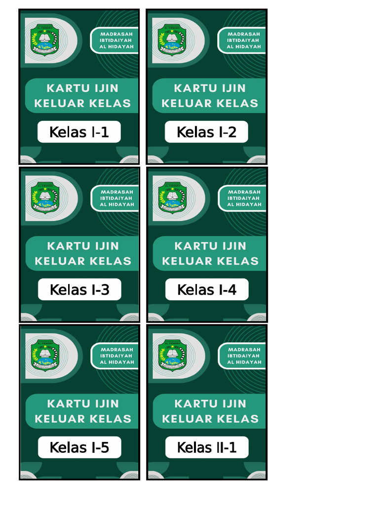 Kartu Ijin Keluar Kelas | PDF
