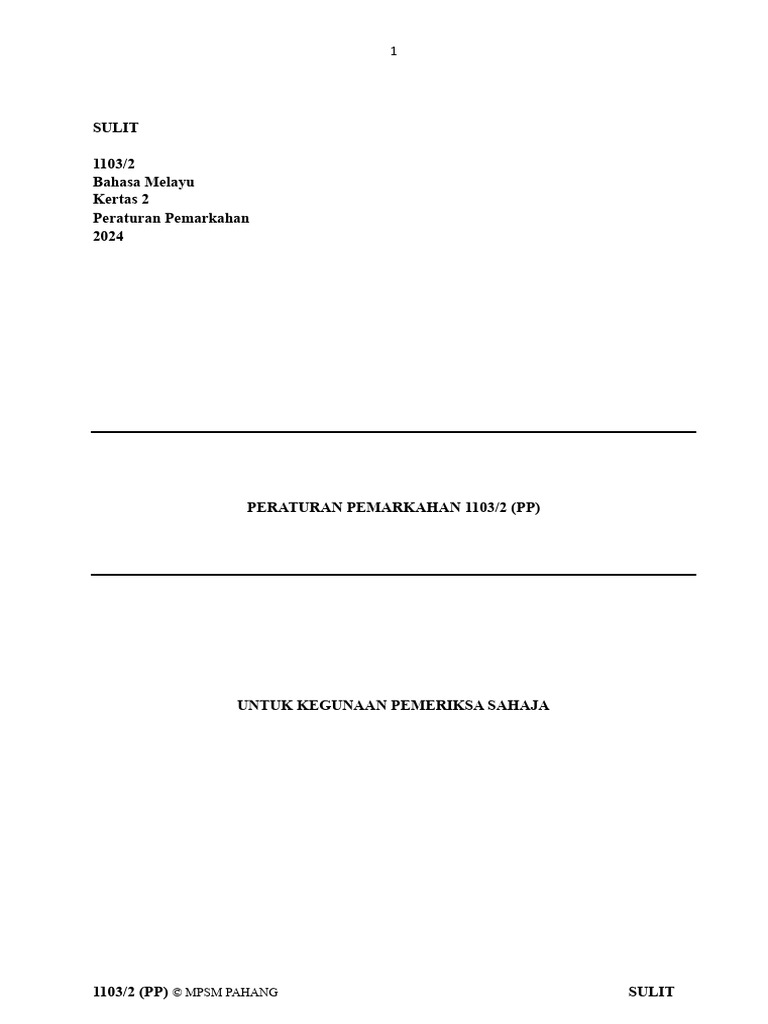 Skema PPT T5 BM 2set A (PP) | PDF