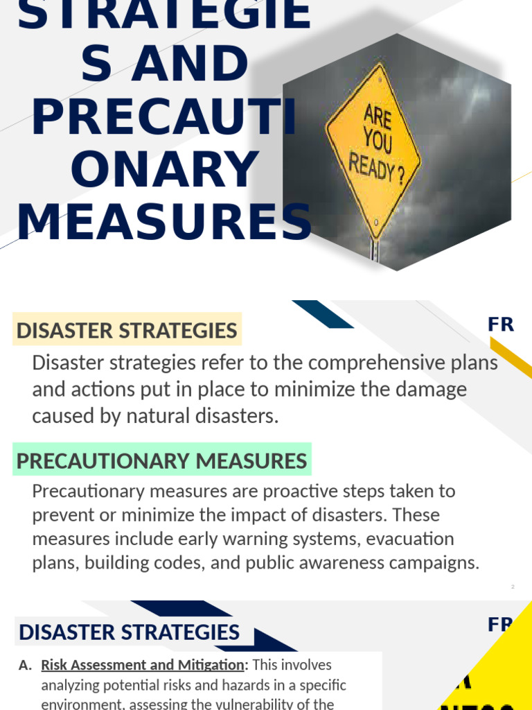 Disaster Strategies and Precautionary Measures | PDF