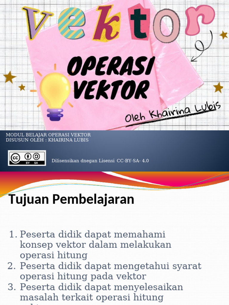 Modul Belajar Operasi Vektor | PDF