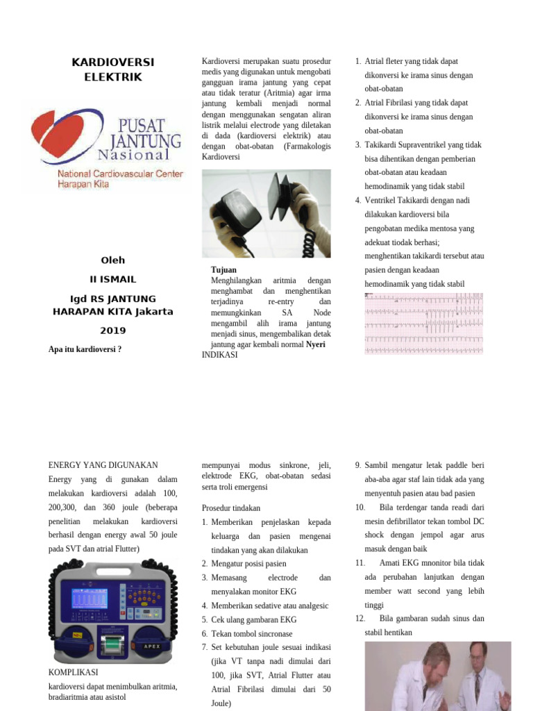 Liflet Kardioversi | PDF | Clinical Medicine | Medical Equipment