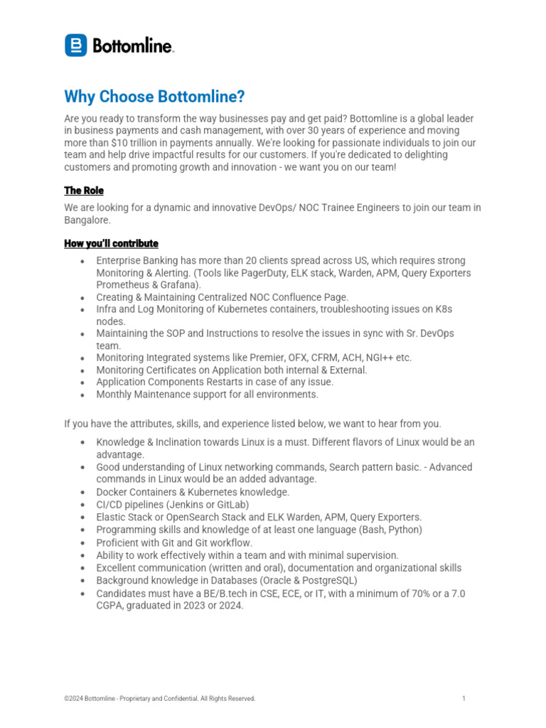 DevOps NOC Engineer - JD | PDF