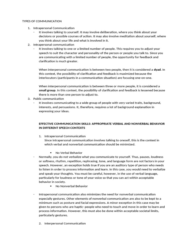 Types of Communication | PDF
