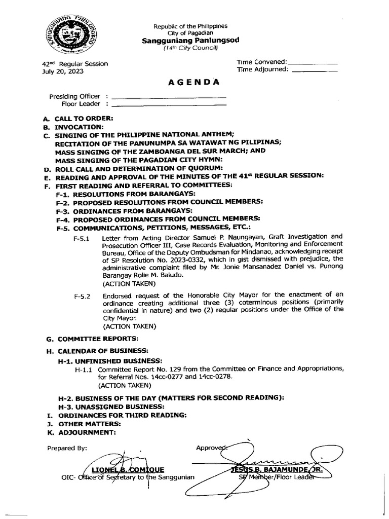 Angenda | PDF