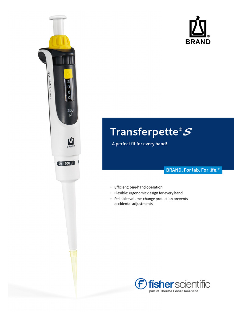 Micropippets 1 - 10 ML BRAND Transferpette S Micropipette - English | PDF