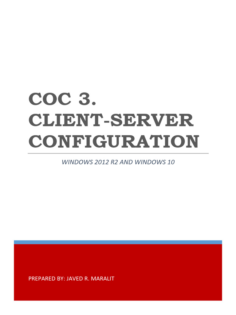 Nc2-N-Module-3-Client Server Procedure Updated Win2012r2 Win10 | PDF