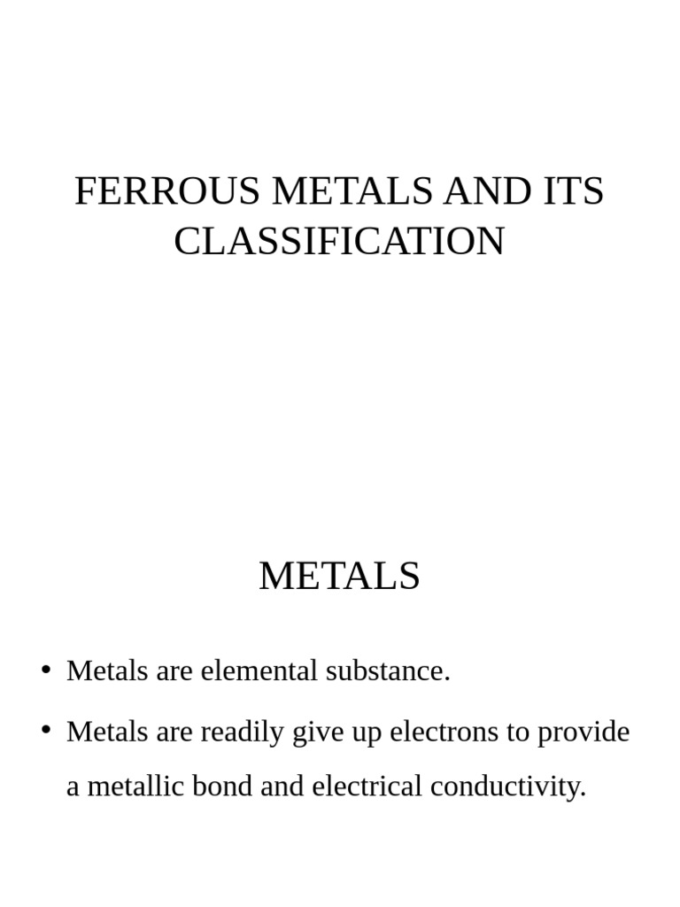 2 - Ferrous Metals | PDF