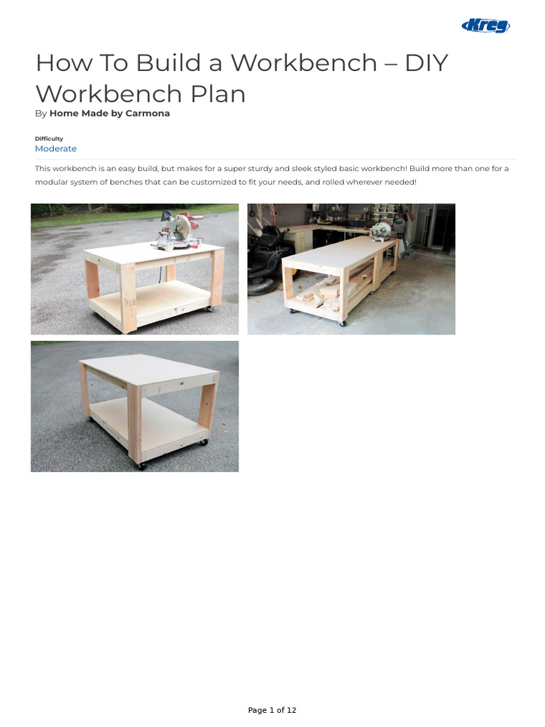 Easy Build Workbench 1 | PDF