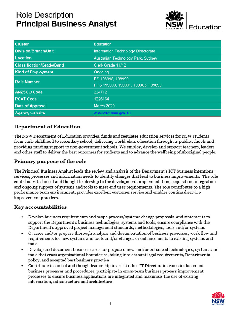 Various - Principal Business Analyst, Clerk Grade 11-12 Final - Feb ...