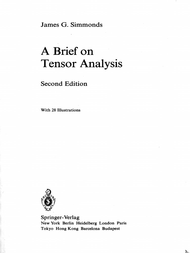 Tensor Analysis | PDF