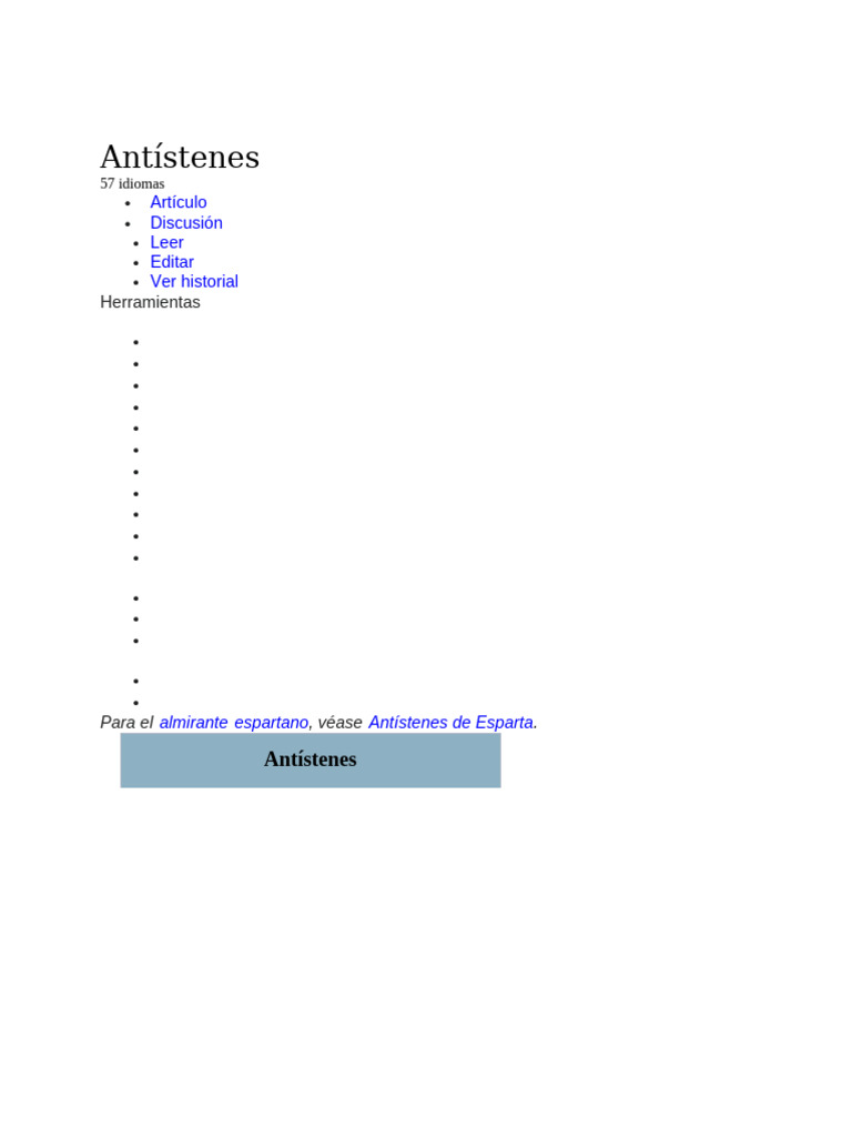 Antístenes History | PDF