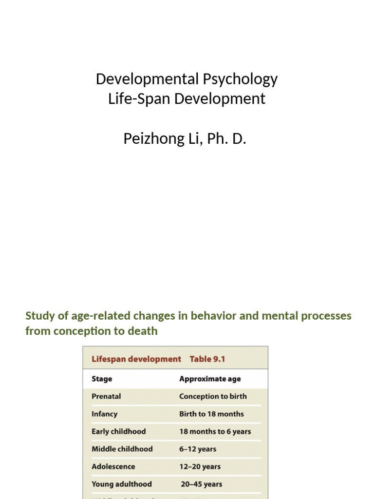 Developmental Psychology | PDF
