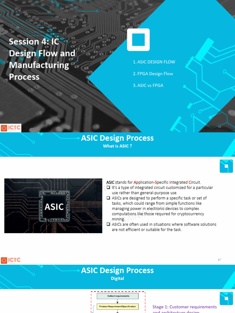 Session 4 IC Design Flow and Manufacturing Process | PDF
