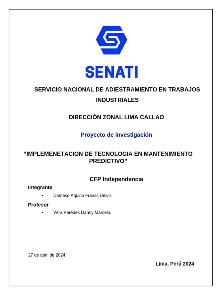 Proyecto de Investigacion Implementacion de Tec | PDF