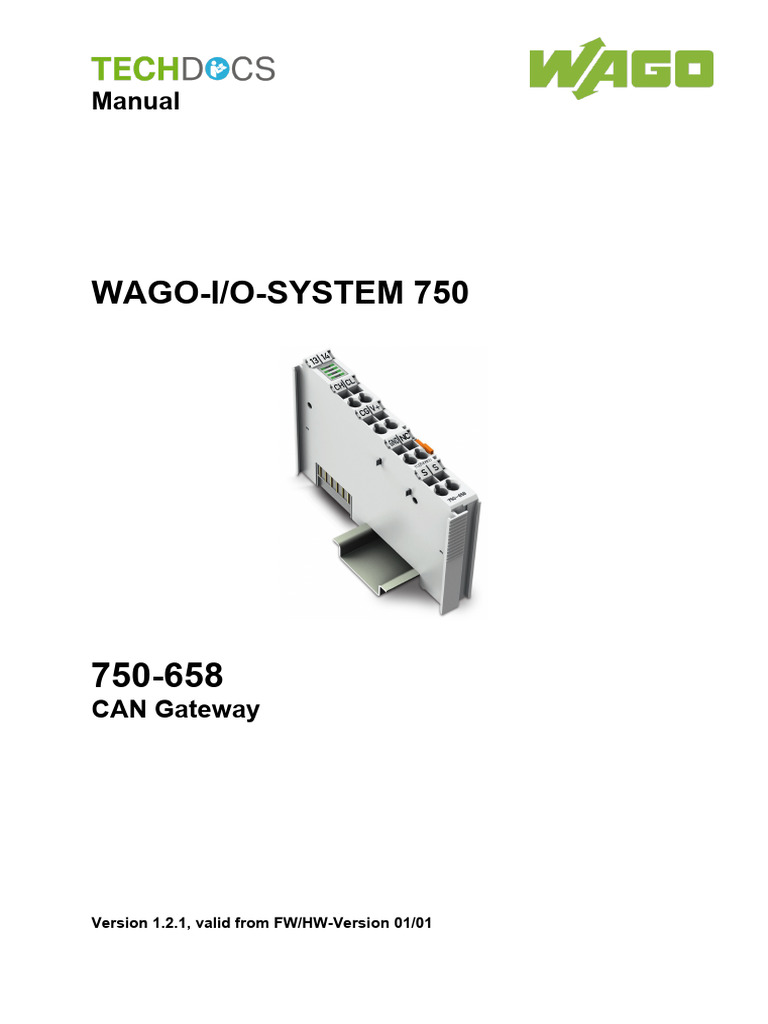 WAGO CAN Gateway User Manual | PDF