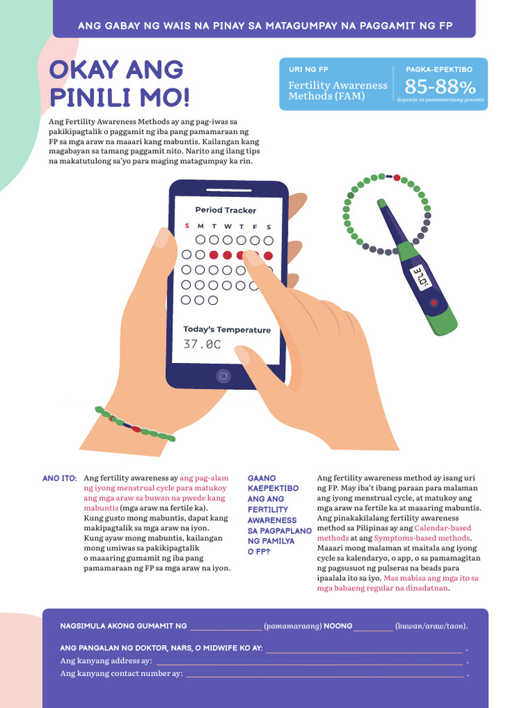 6 Fertility Awareness Method Take Home Guide FIL | PDF