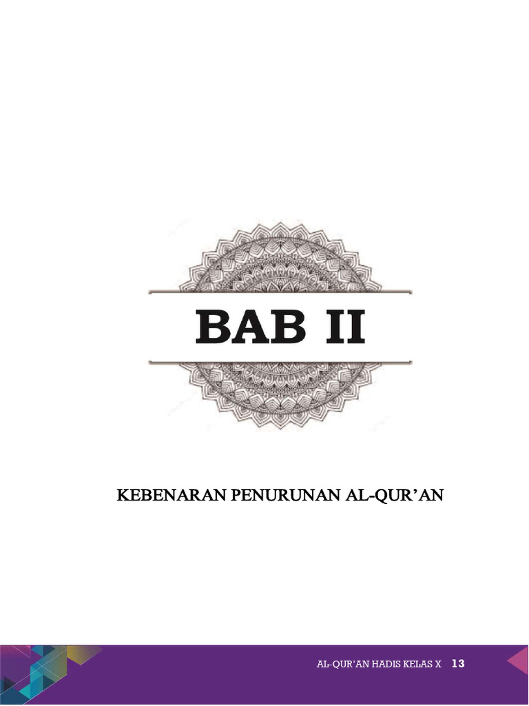 Materi Bab 2 Qurhas X | PDF