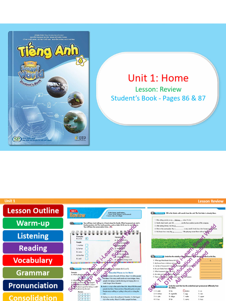 Unit 1 Review Lesson - Pages 86&87 | PDF