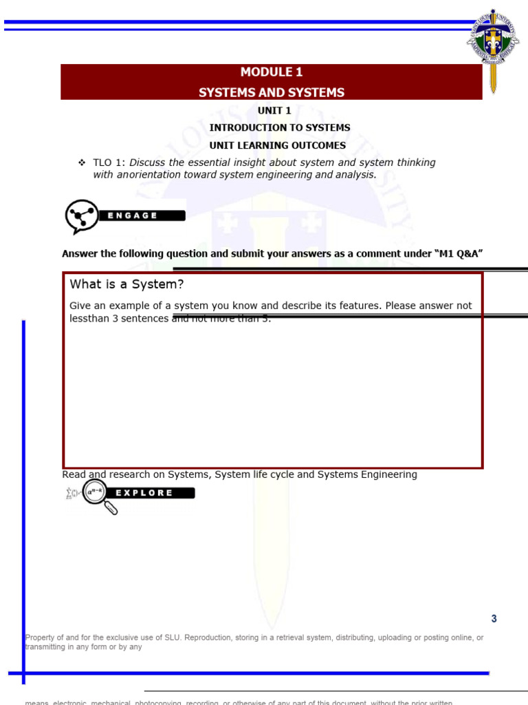 System Module 1 | PDF | System | Technology & Engineering