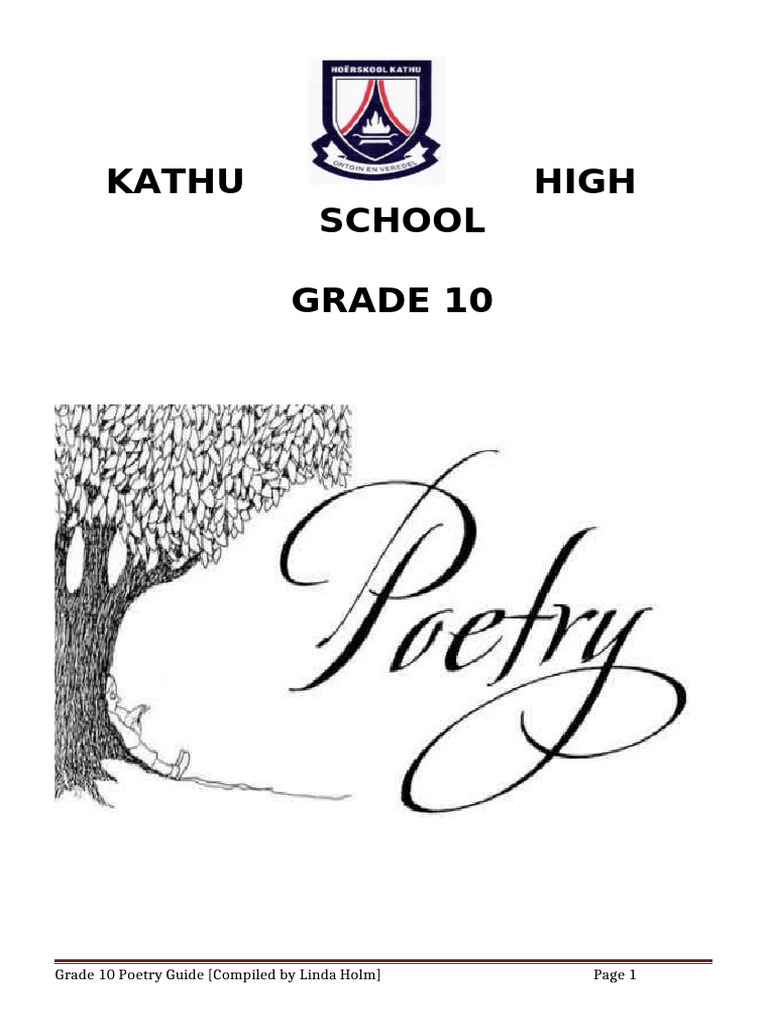 EHL GR 10 Poetry Notes | PDF