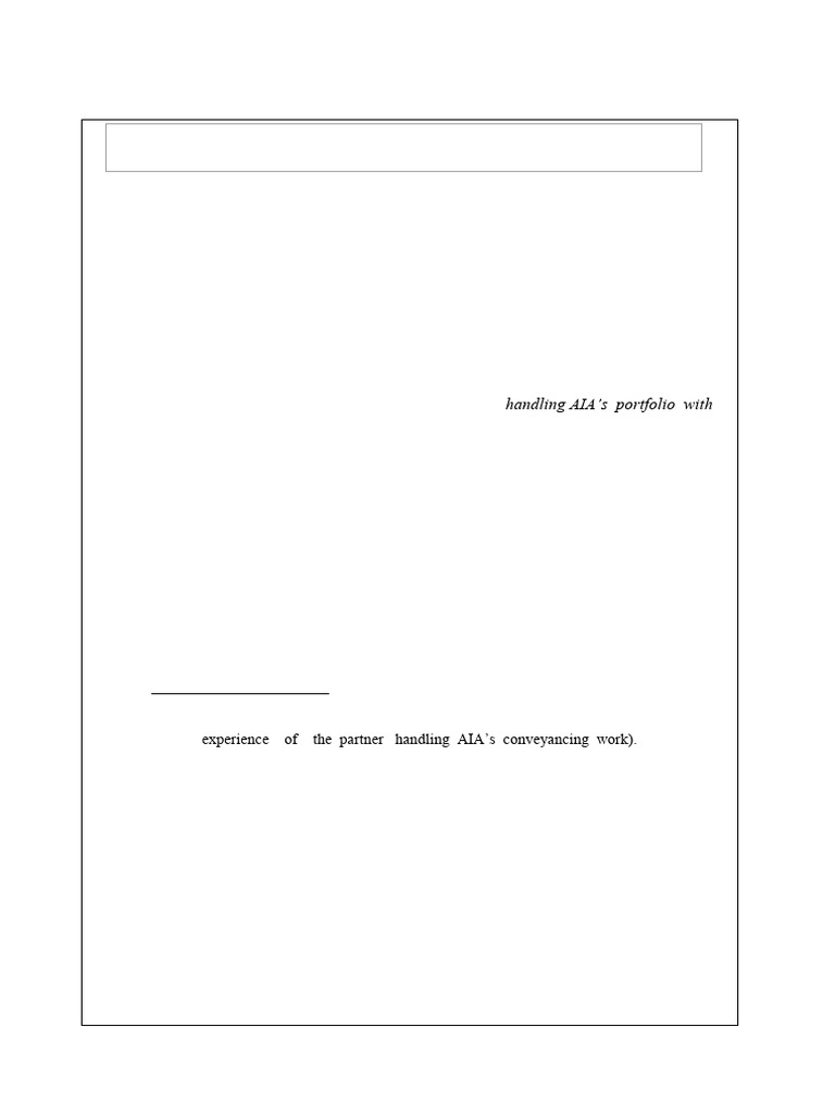 AIA Checklist For Solicitor Enpanelment | PDF