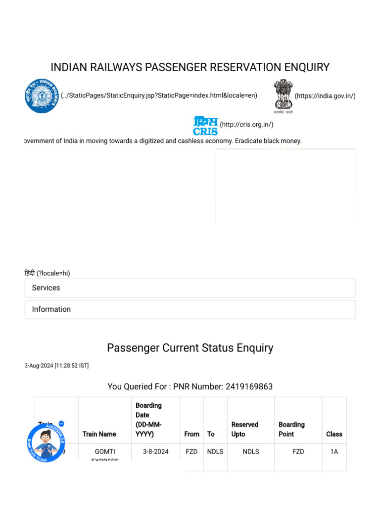 Passenger Reservation Status Guide | PDF | Rail Transport | Transport