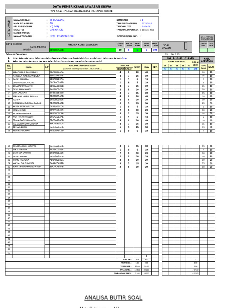 ABS Pilihan Ganda Asj | PDF