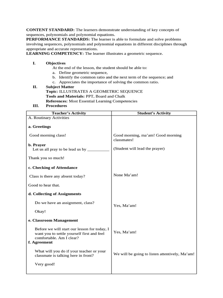 Lesson Plan Grade 10 Week 3 | PDF
