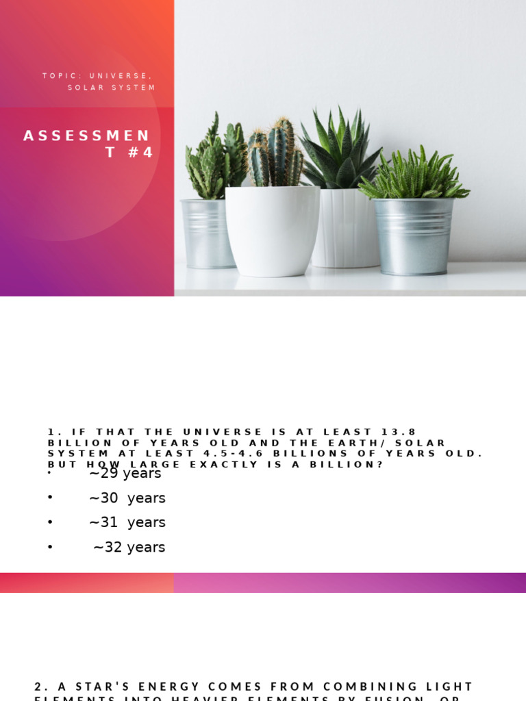 Quiz 1 Universe - Solar System | PDF