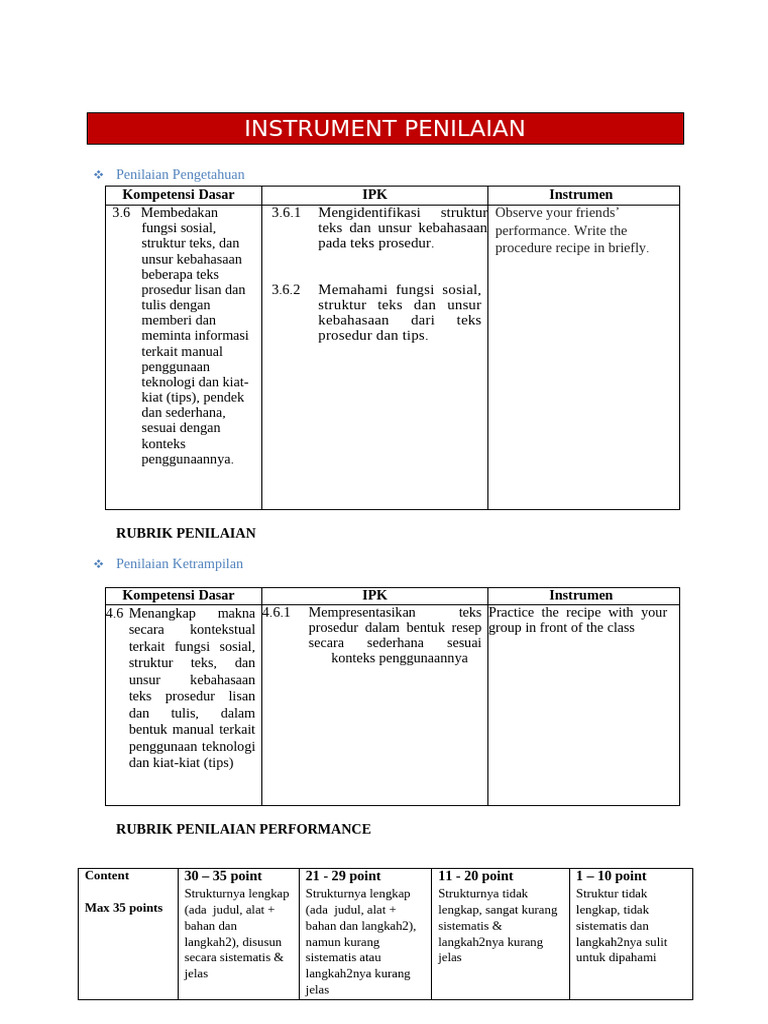 Penilaian Pengetahuan | PDF