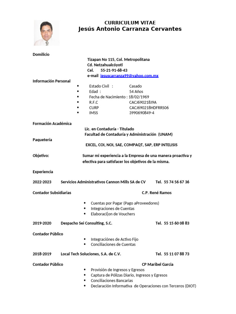 Curriculum Jesús | PDF