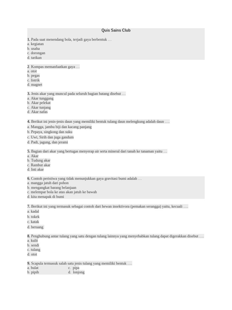 Quis Sains Club | PDF