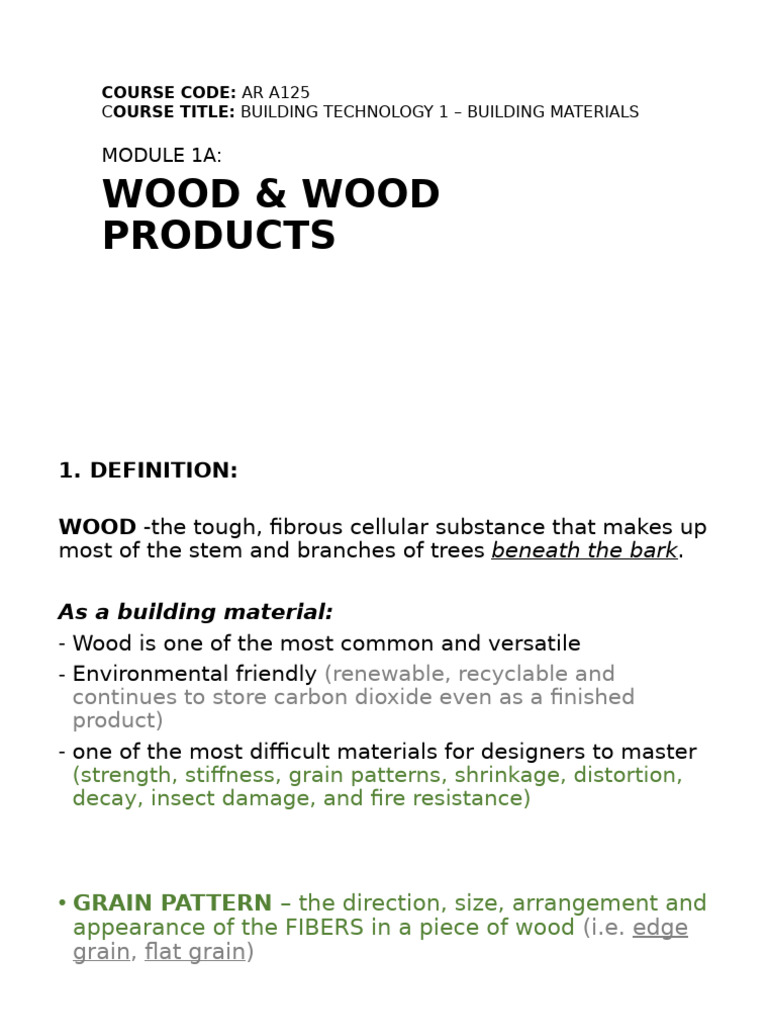 Wood Wood Products Pdf