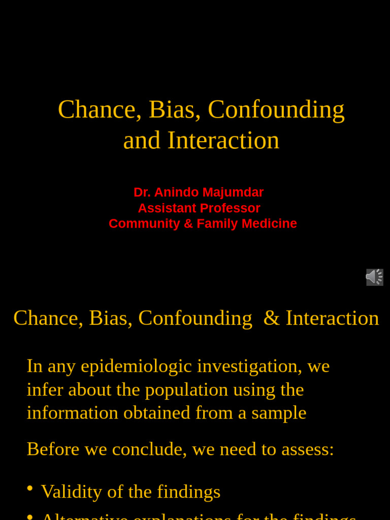 Chance Bias Confounding Interaction | PDF