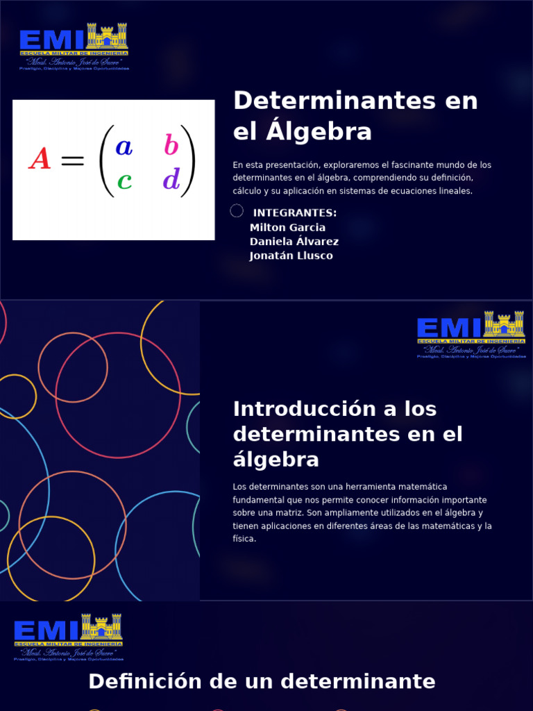 Algrebra Determinantes (1) . | PDF | Determinante | Ciencia y matemáticas