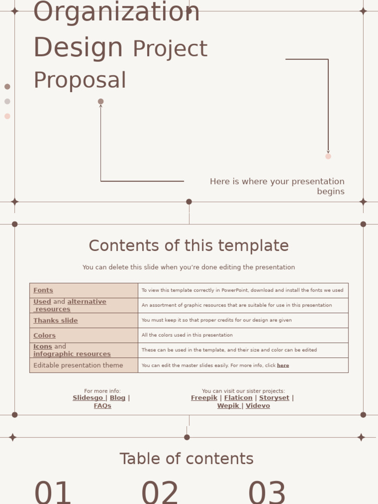 Organizational Design Project Proposal by Slidesgo | PDF