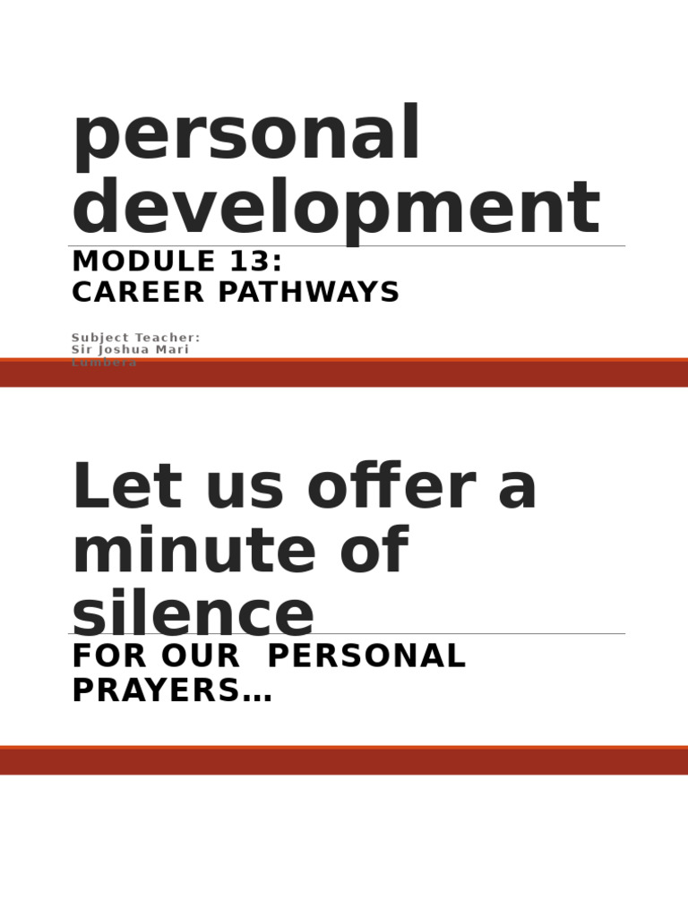 Module-13-Career-Pathways | PDF