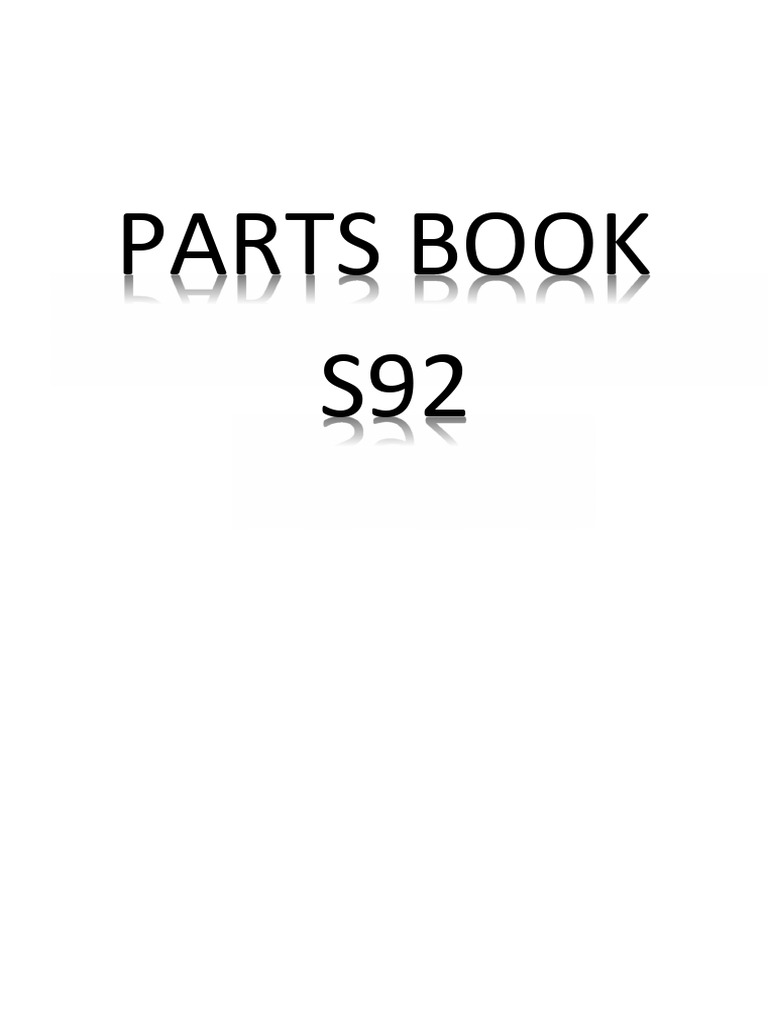 Parts Book S92 | PDF