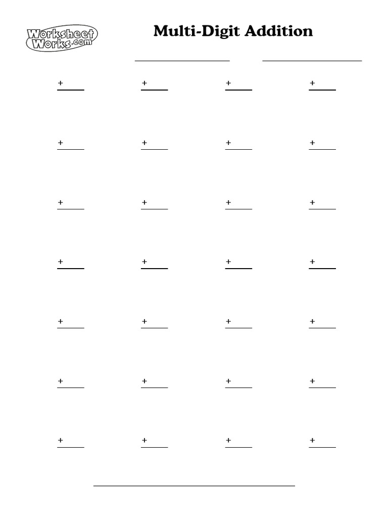 3-Digit Plus 2-Digit Addition Worksheet | PDF