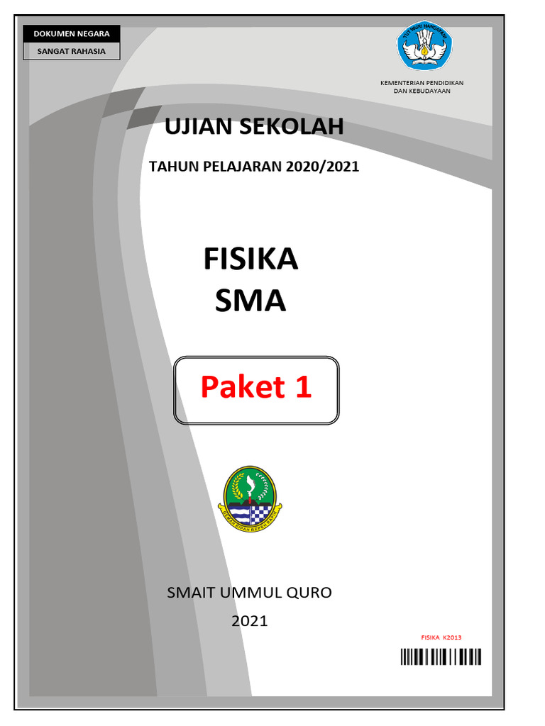 Soal Fisika Kelas 12 K.13 Senin | PDF