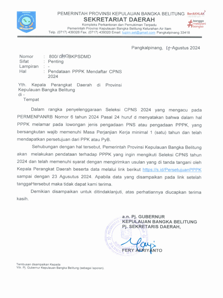 Pendataan P3K Mendaftar CPNS | PDF