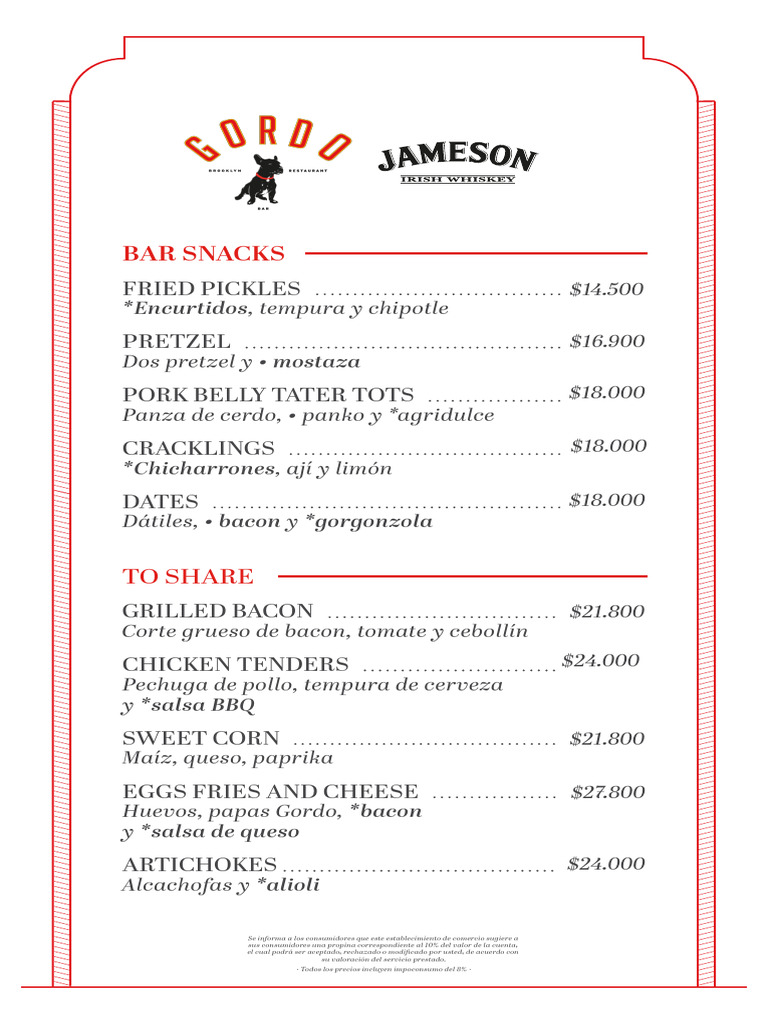 Gordo Menu Colina | PDF