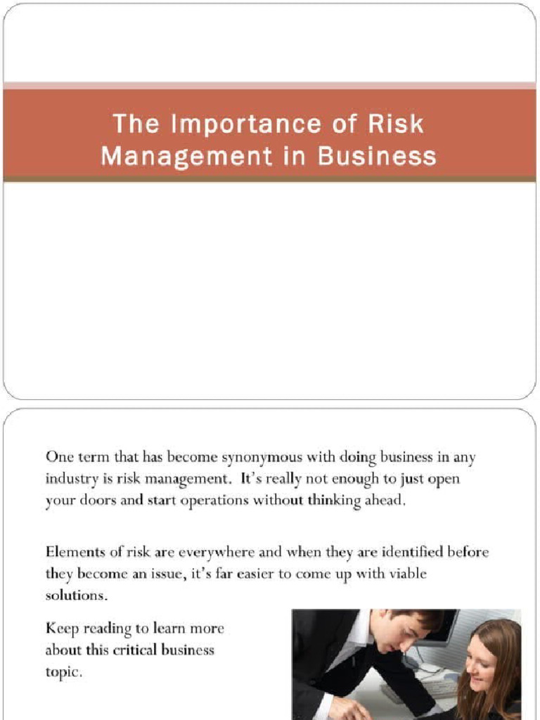 Risk Management 2 | PDF