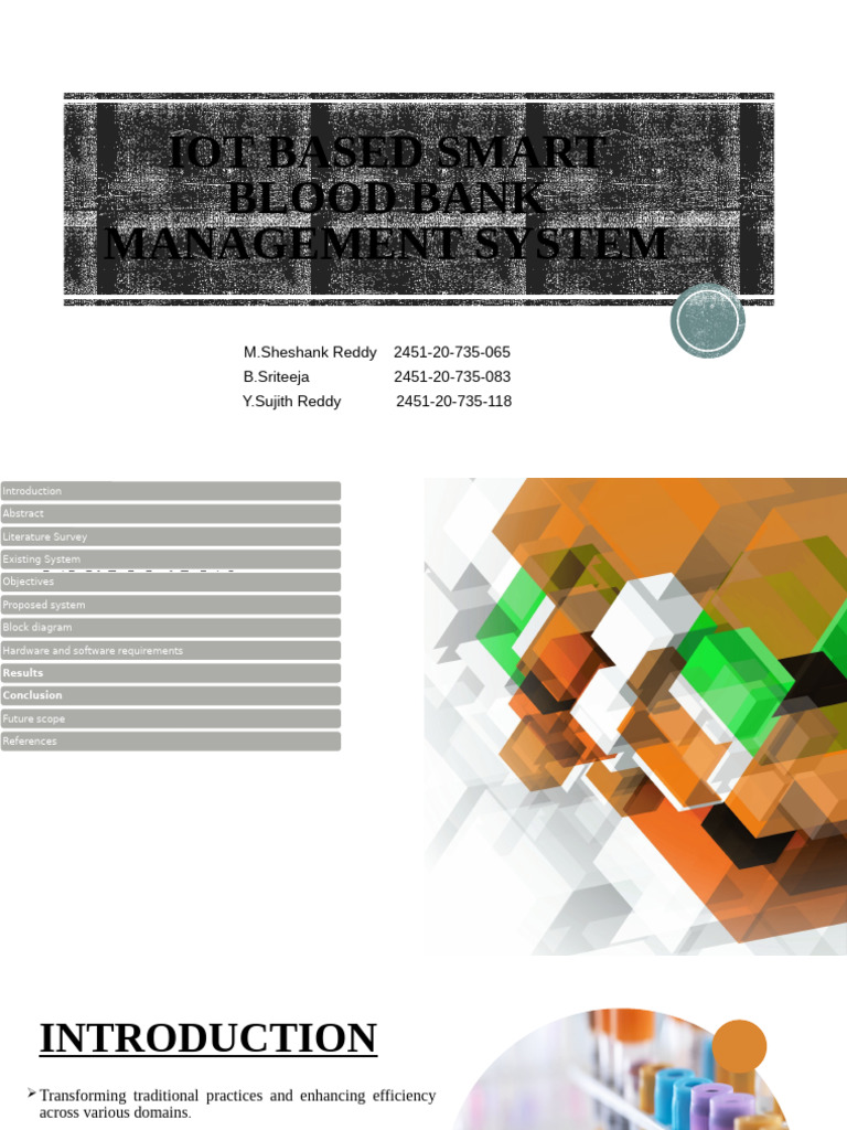 Design and Implementation of Automated Blood Bank Using | PDF