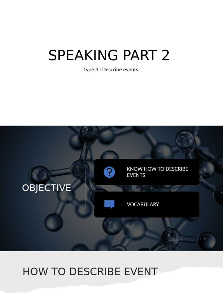 Speaking Part 2 - Describe Event | PDF