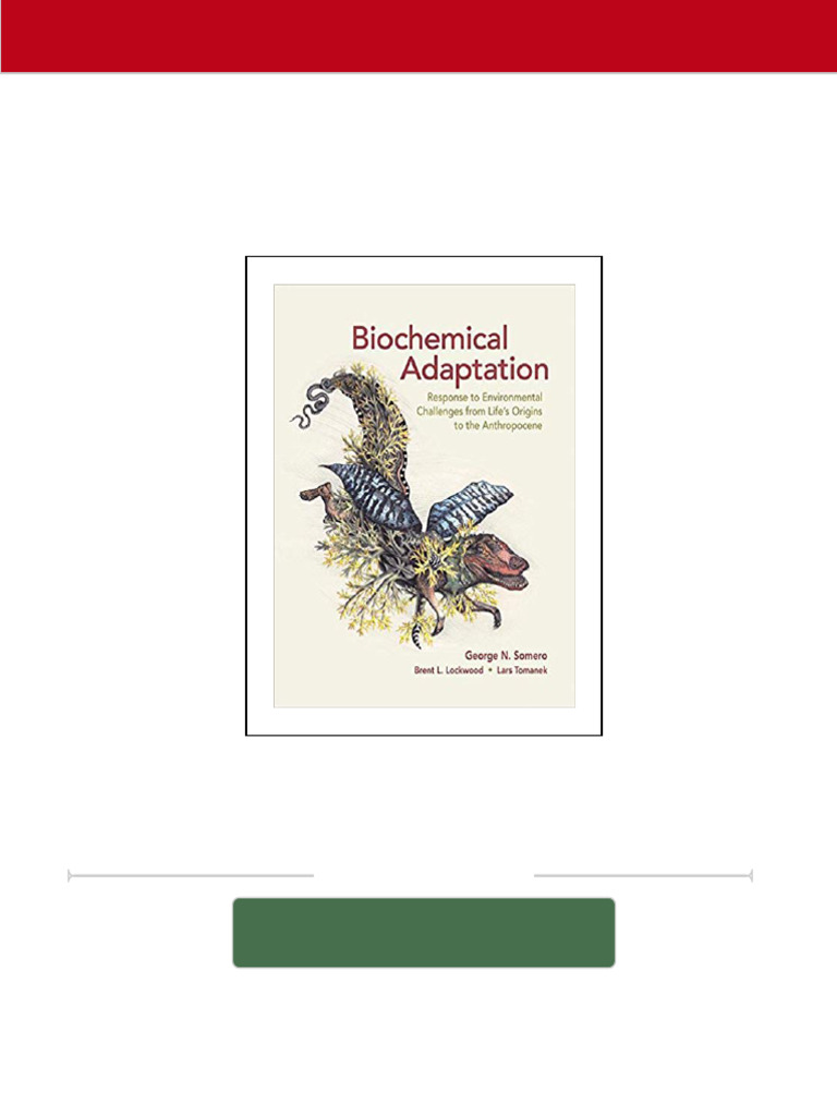 (Ebook PDF) Biochemical Adaptation: Response To Environmental ...