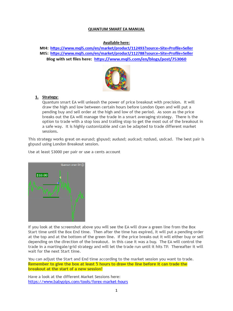 QUANTUM SMART EA MANUAL | PDF