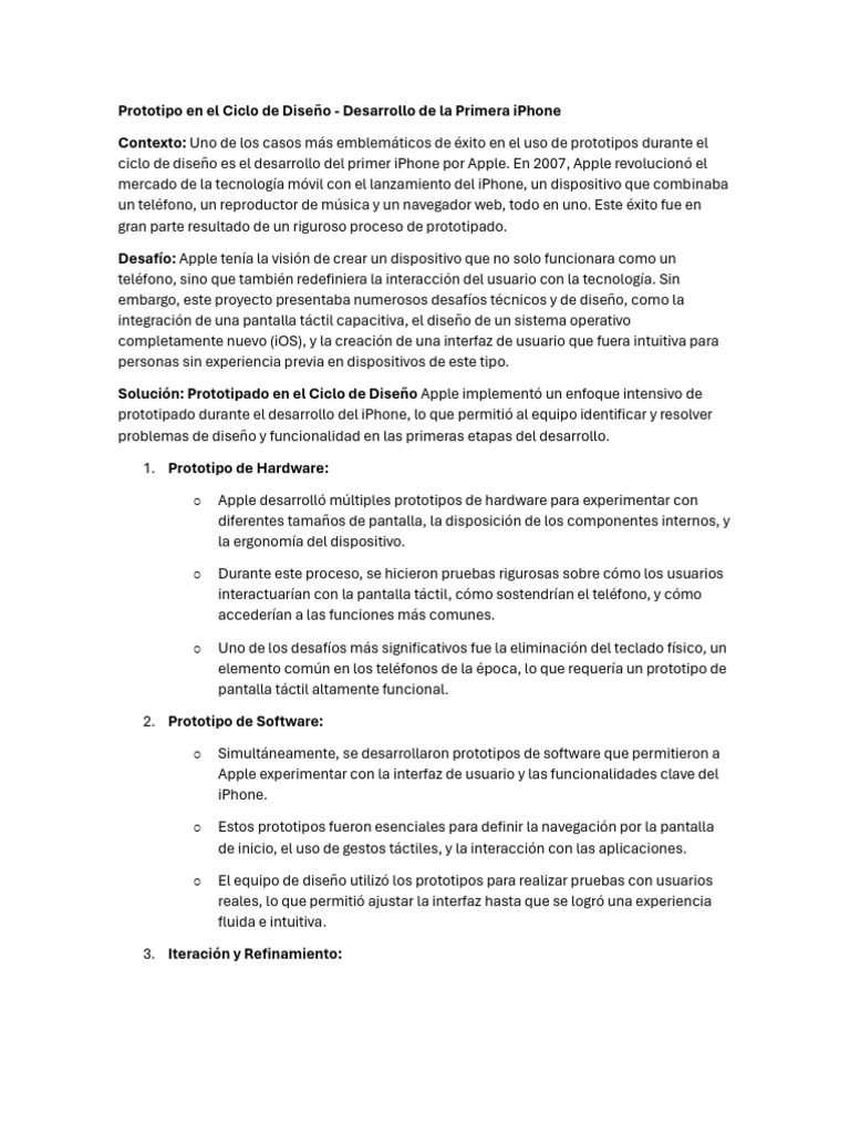 Prototipo en El Ciclo de Diseño | PDF