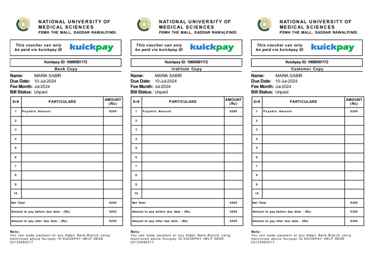 Maria Sabir - National University of Medical Sciences | PDF