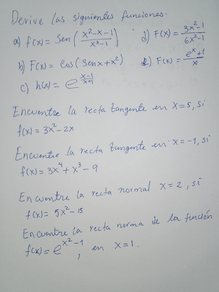 Funciones y Rectas Tangen - 1 | PDF